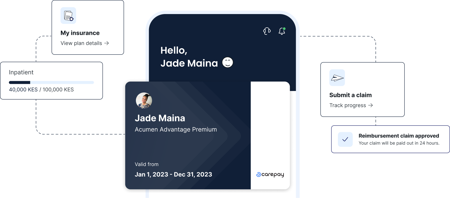 CarePay platform: one platform with personalised real-time insights